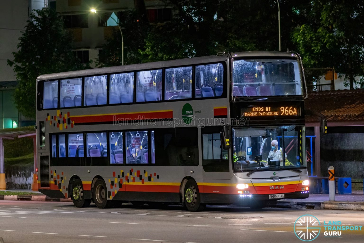 Bus 966A – Tower Transit MAN A95 (SMB5904U) | Land Transport Guru