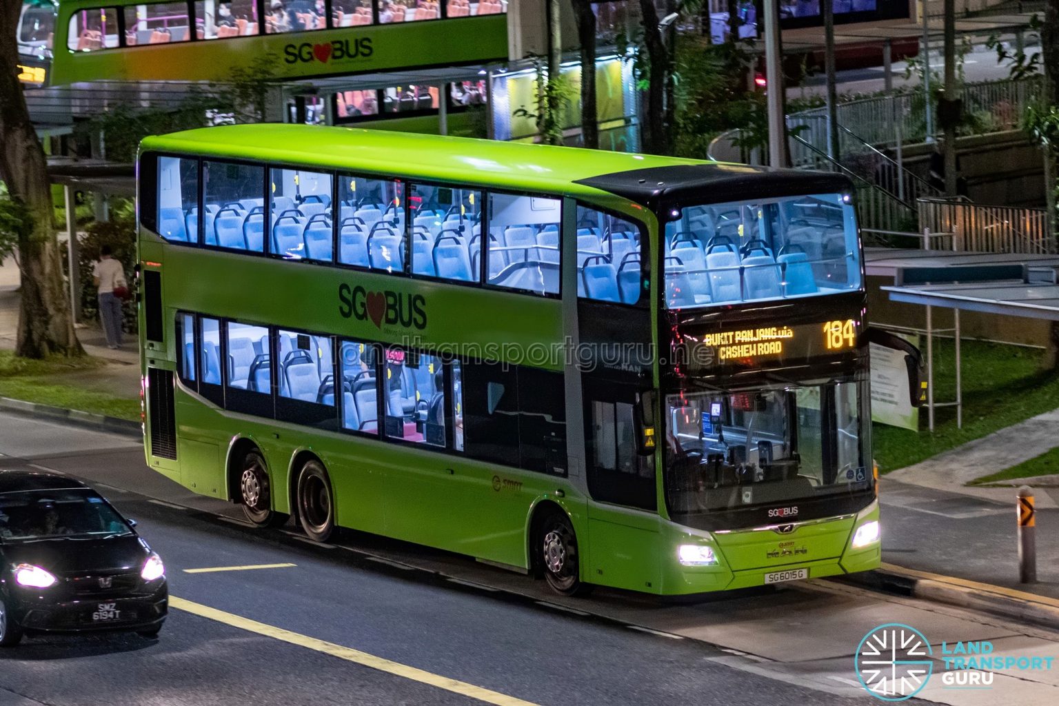 Bus 184 – SMRT Buses MAN A95 Euro 6 (SG6015G) | Land Transport Guru