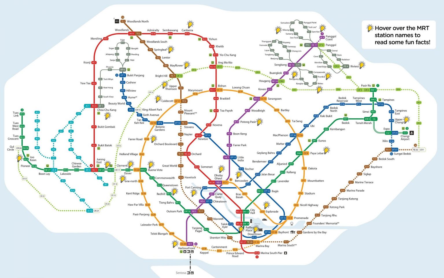 System Map with Cross Island Line Phase 2 (Image: Land Transport ...