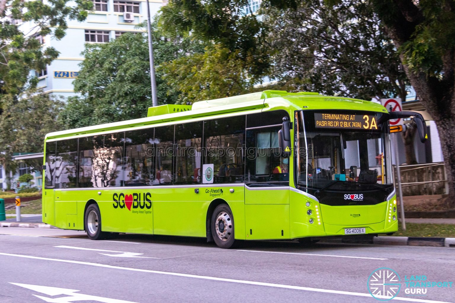 Bus 3A – Go-Ahead Singapore CRRC C12 (SG4006X) | Land Transport Guru