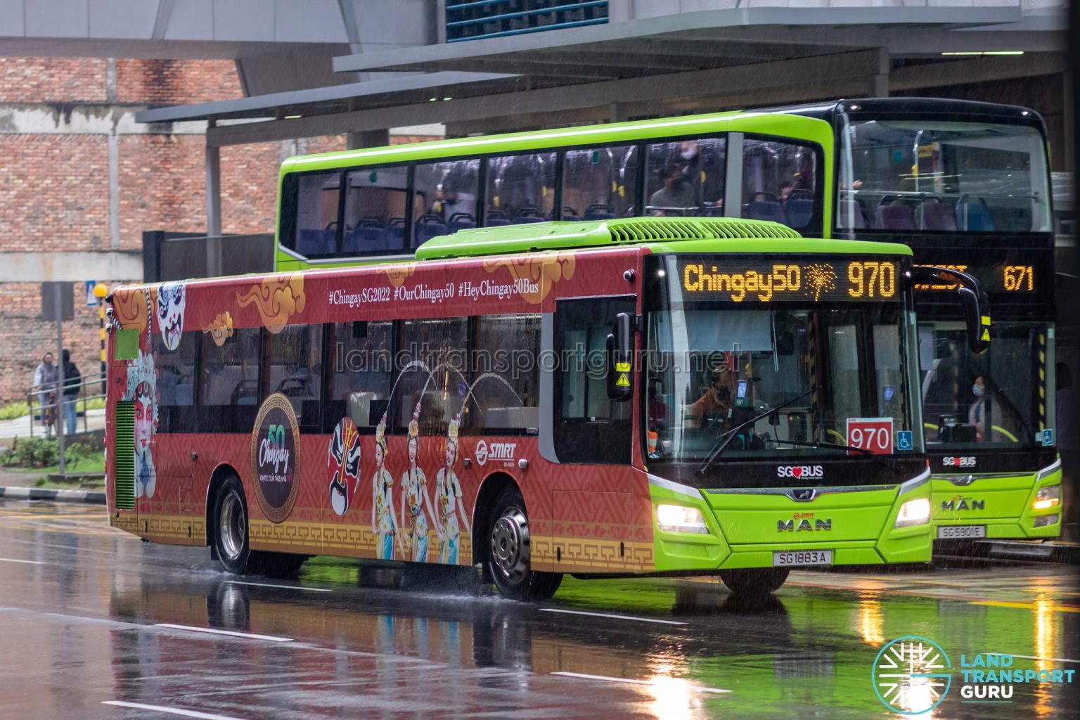 Bus 970 – SMRT Buses MAN A22 Euro 6 (SG1883A) #HeyChingay50Bus | Land ...