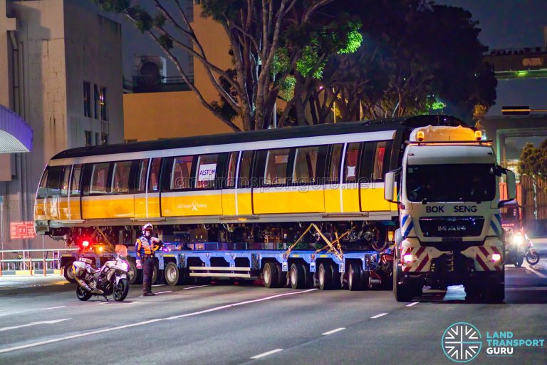 Delivery of Circle Line C851E Trains to Singapore | Land Transport Guru