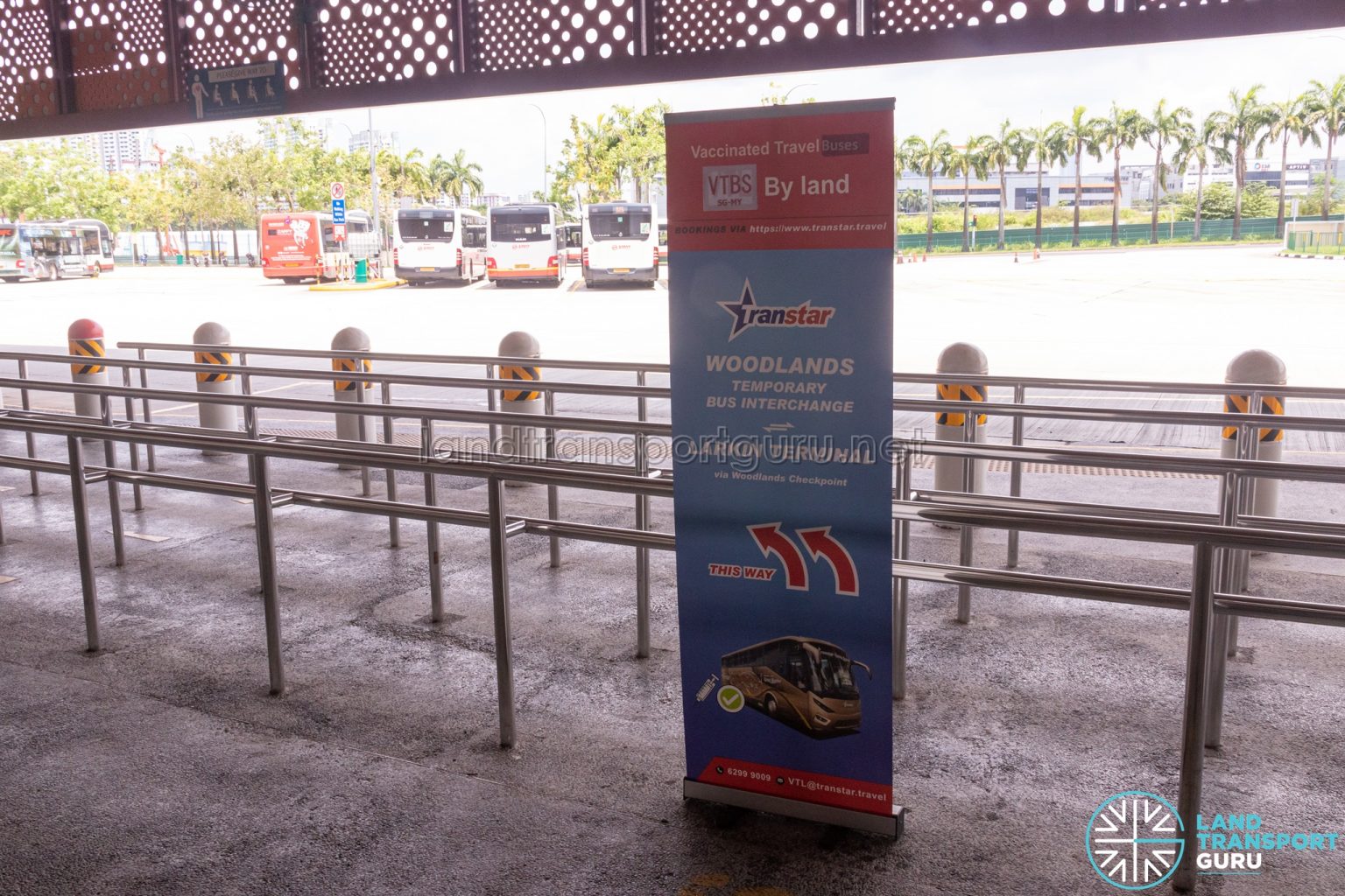 Transtar VTBS Sign at Woodlands Temporary Bus Interchange | Land ...