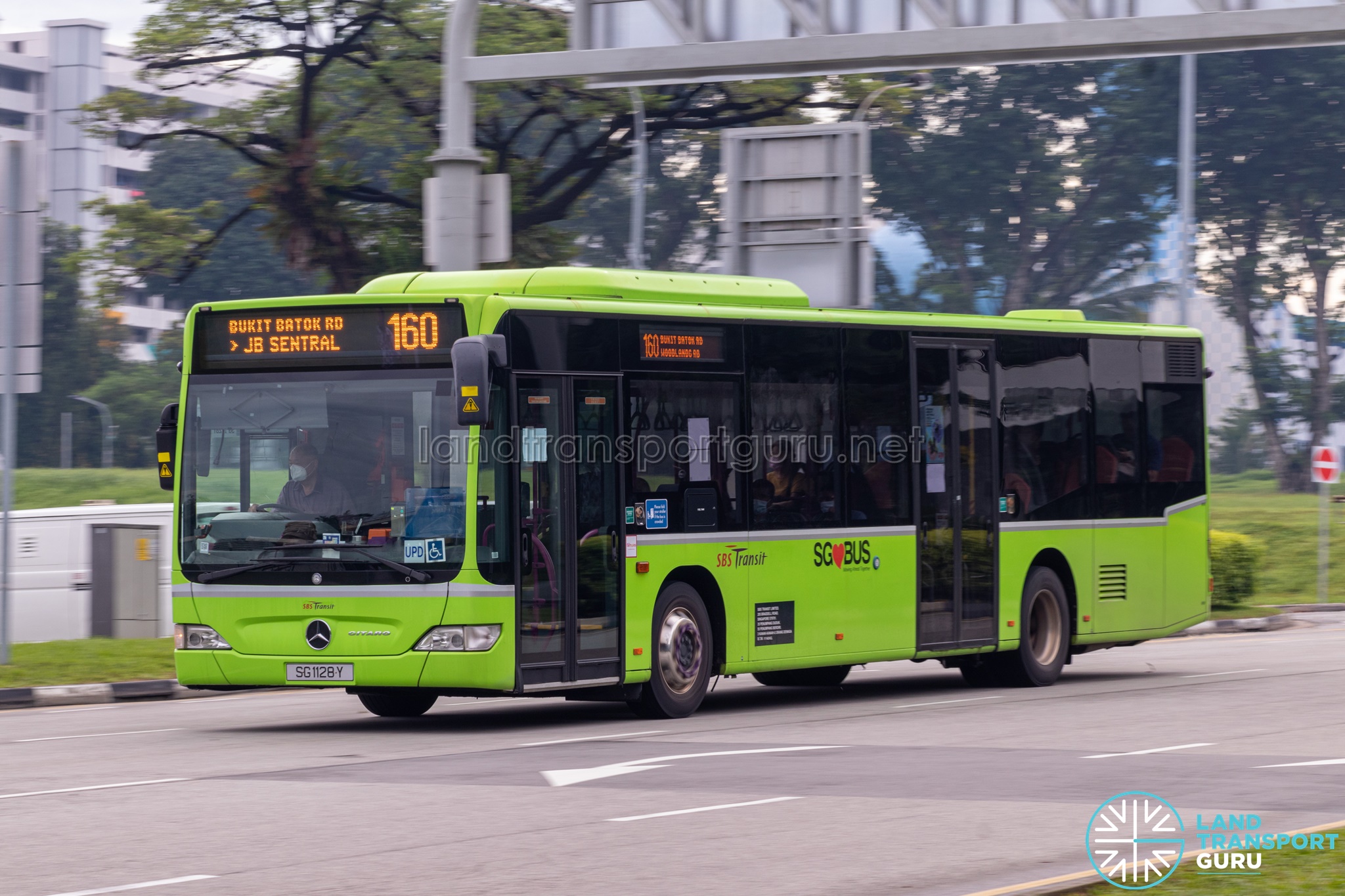 Bus 160 SBS Transit Mercedes Benz Citaro SG1128Y Land Transport Guru Bus 160 SBS Transit Mercedes Benz Citaro SG1128Y Land Transport Guru