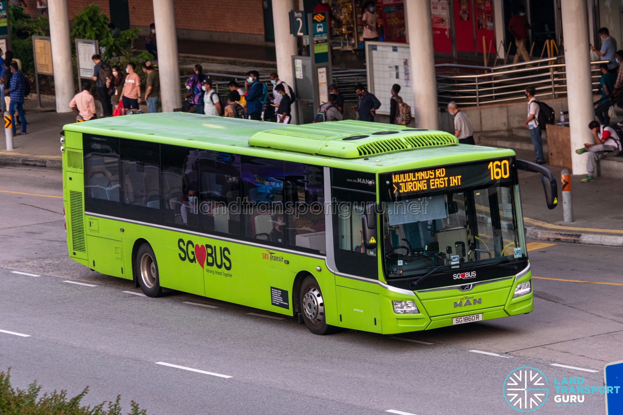 Bus 160 SBS Transit MAN A22 Euro 6 SG1860R Land Transport Guru Bus 160 SBS Transit MAN A22 Euro 6 SG1860R Land Transport Guru