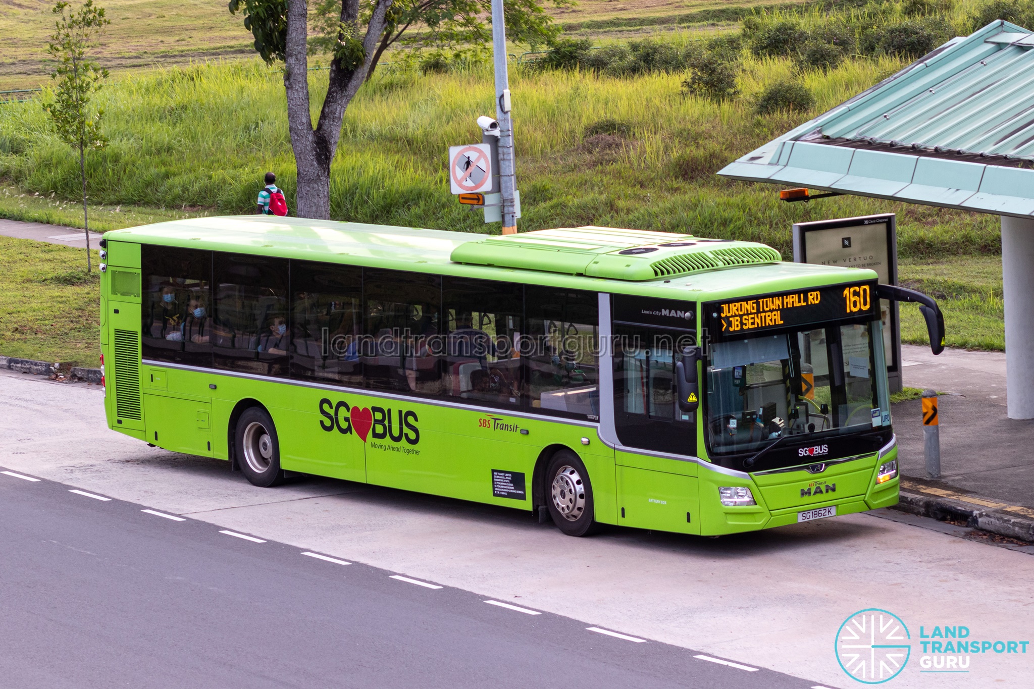 Bus 160 SBS Transit MAN A22 Euro 6 SG1862K Land Transport Guru Bus 160 SBS Transit MAN A22 Euro 6 SG1862K Land Transport Guru