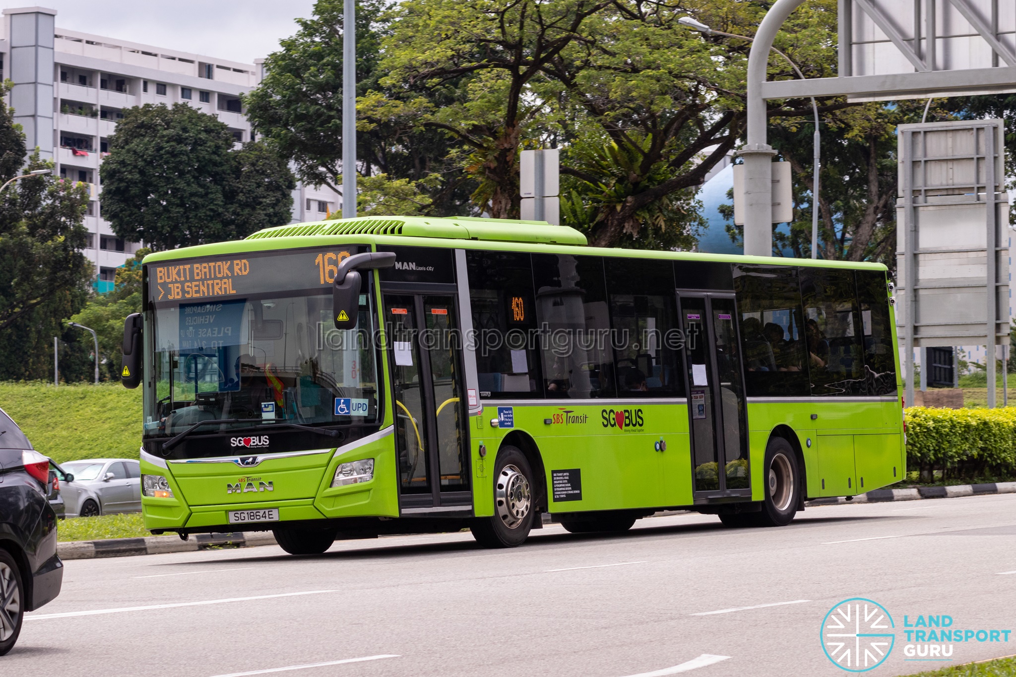 Bus 160 SBS Transit MAN A22 Euro 6 SG1864E Land Transport Guru Bus 160 SBS Transit MAN A22 Euro 6 SG1864E Land Transport Guru