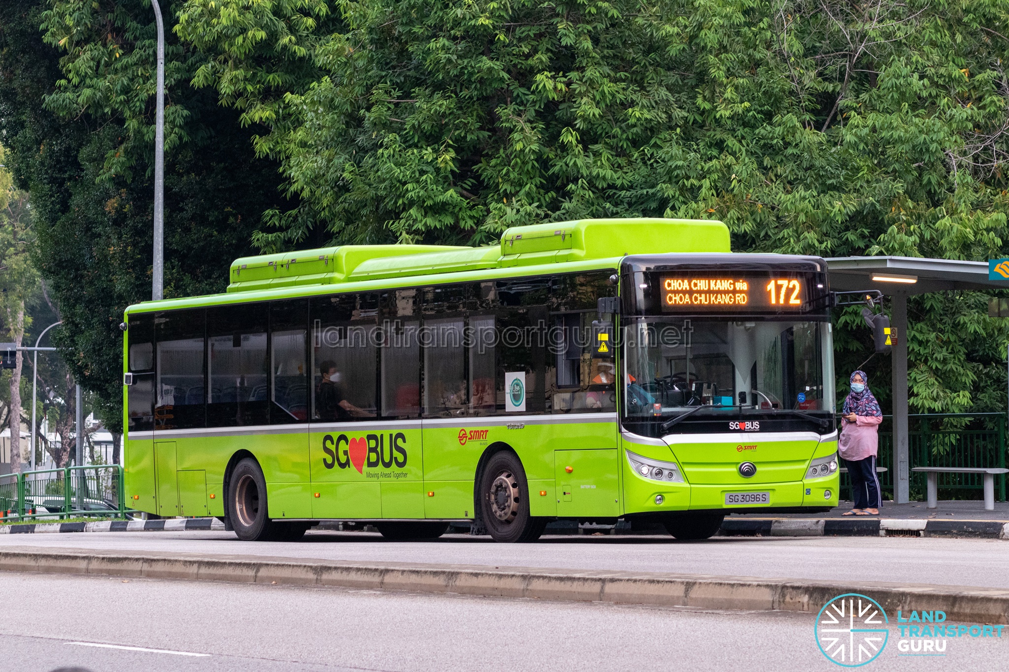 Bus 172 SMRT Buses Yutong E12 SG3096S Land Transport Guru Bus 172 SMRT Buses Yutong E12 SG3096S Land Transport Guru