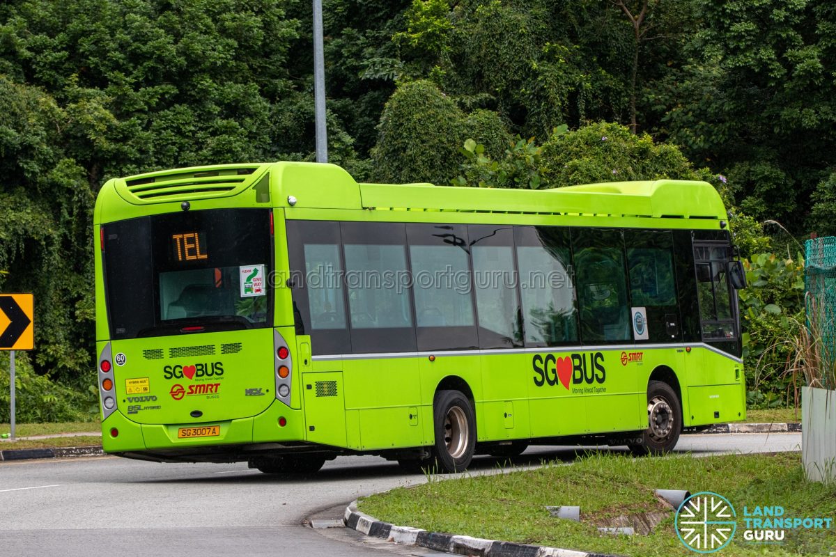 SMRT Buses Volvo B5LH (SG3007A) [Rear] | Land Transport Guru