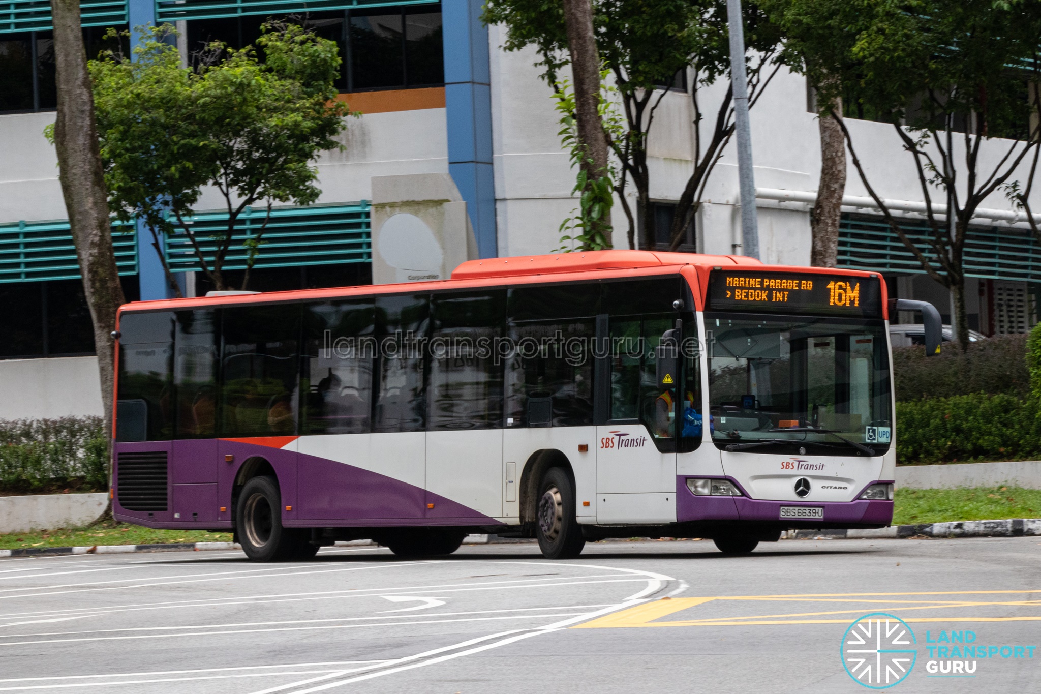 Bus 16M SBS Transit Mercedes Benz Citaro SBS6639U Land Transport Guru Bus 16M SBS Transit Mercedes Benz Citaro SBS6639U Land Transport Guru