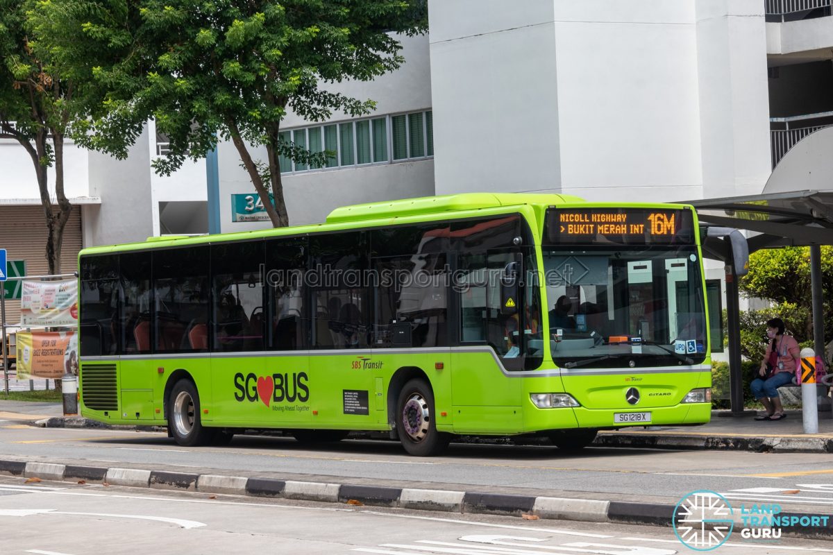 Bus 16M – SBS Transit Mercedes-Benz Citaro (SG1218X) | Land Transport Guru