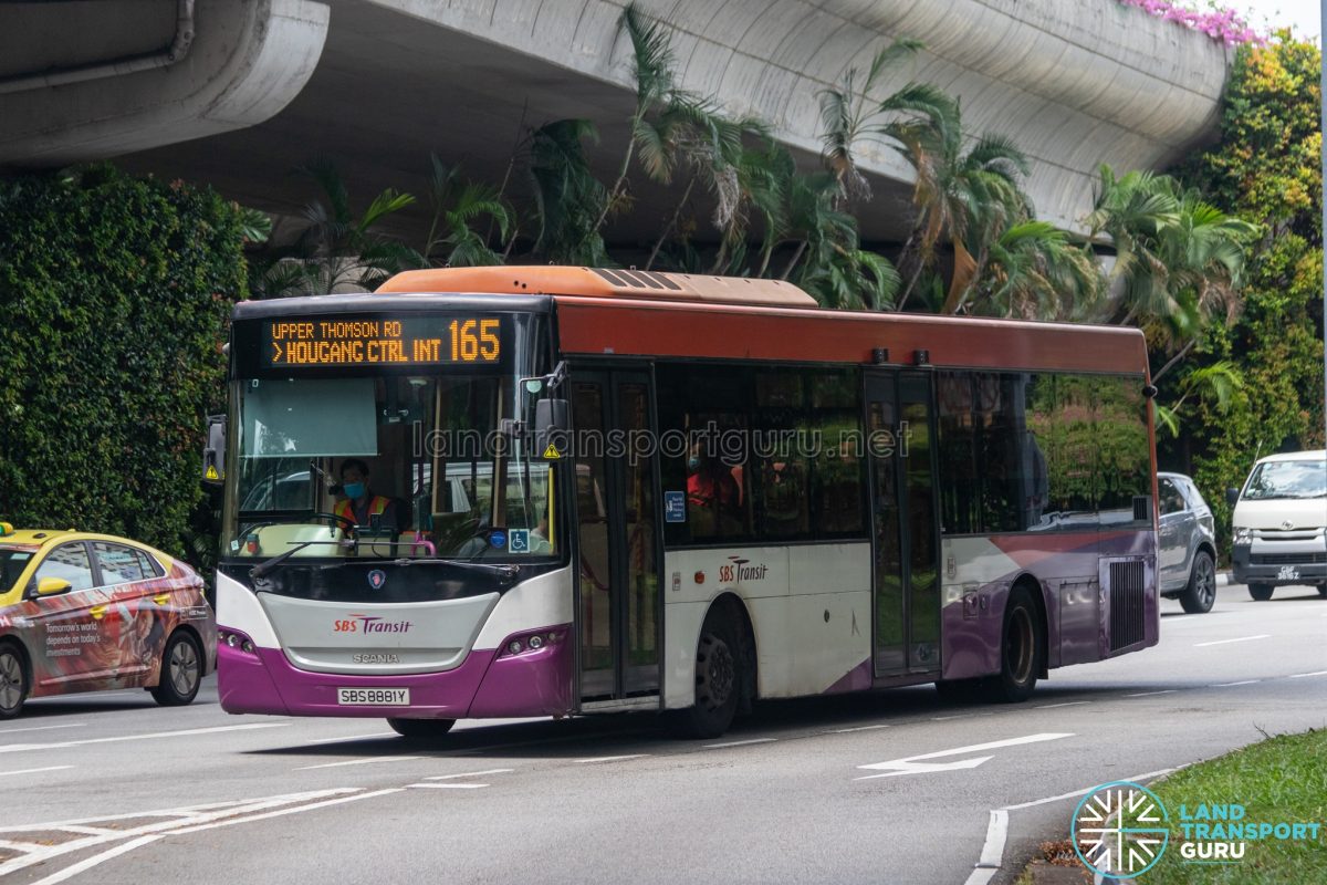 Bus 165 – SBS Transit Scania K230UB Euro V (SBS8881Y) | Land Transport Guru