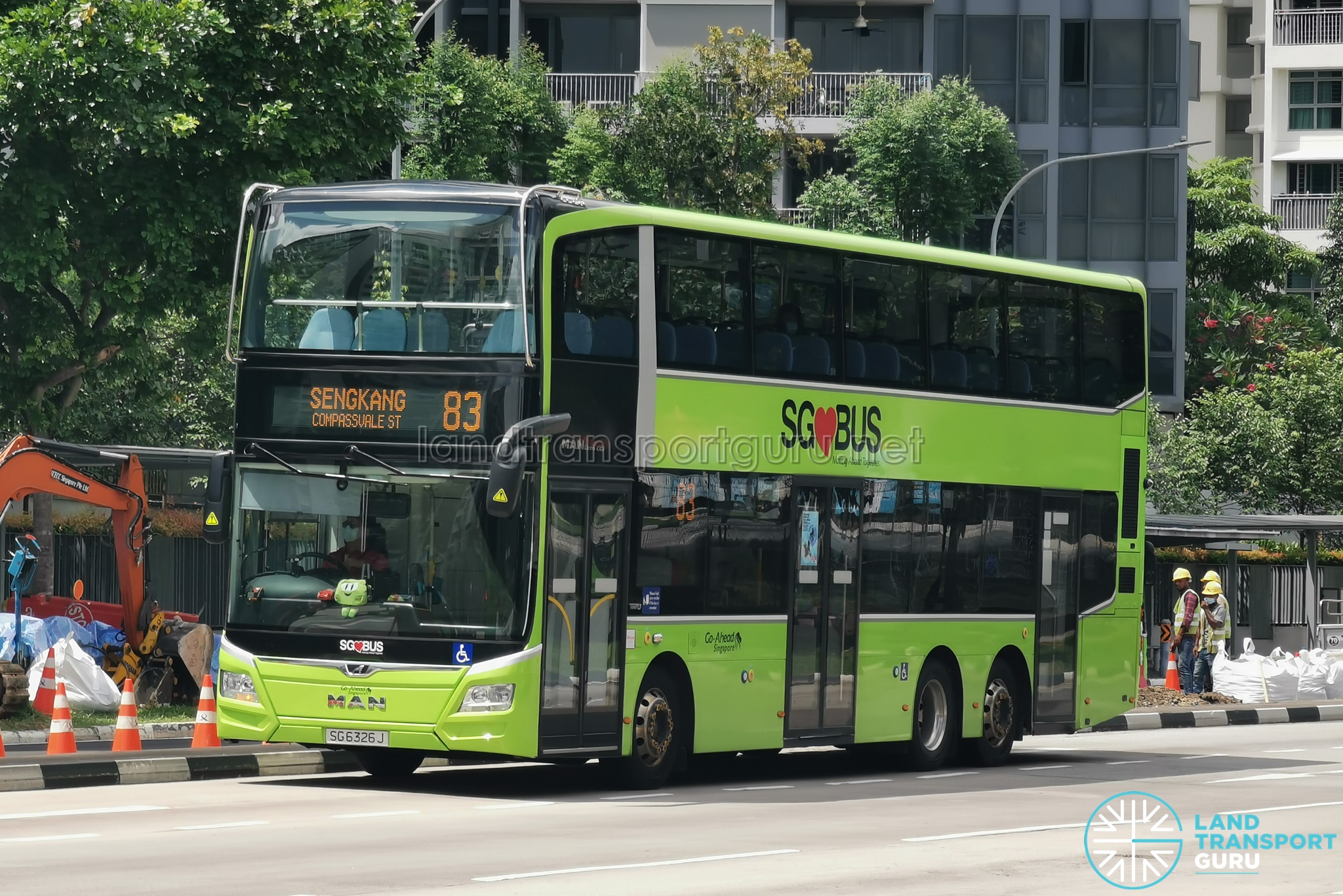 Bus 83 Go Ahead MAN A95 3 Door SG6326J Land Transport Guru Bus 83 Go Ahead MAN A95 3 Door SG6326J Land Transport Guru