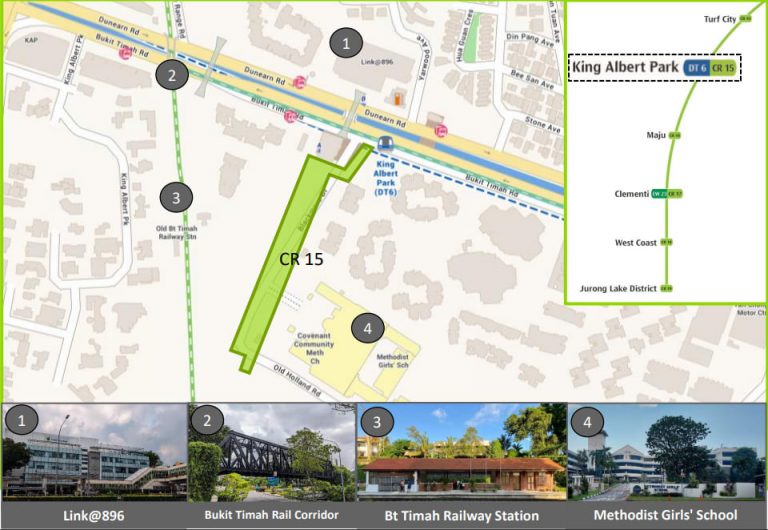 CR15 King Albert Park Station Location Map (Image: LTA) | Land ...