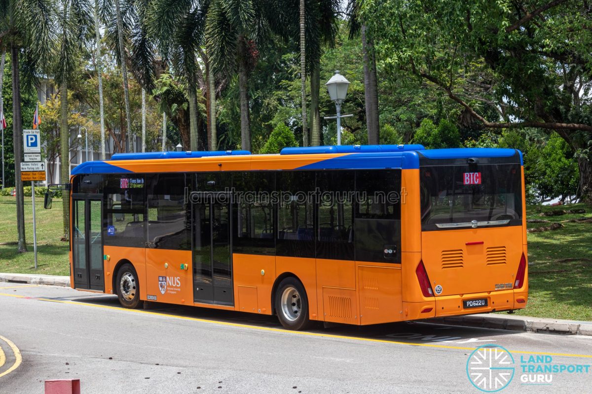 NUS ISB BTC – ComfortDelGro Bus Zhongtong N12 (PD622U) – rear | Land ...