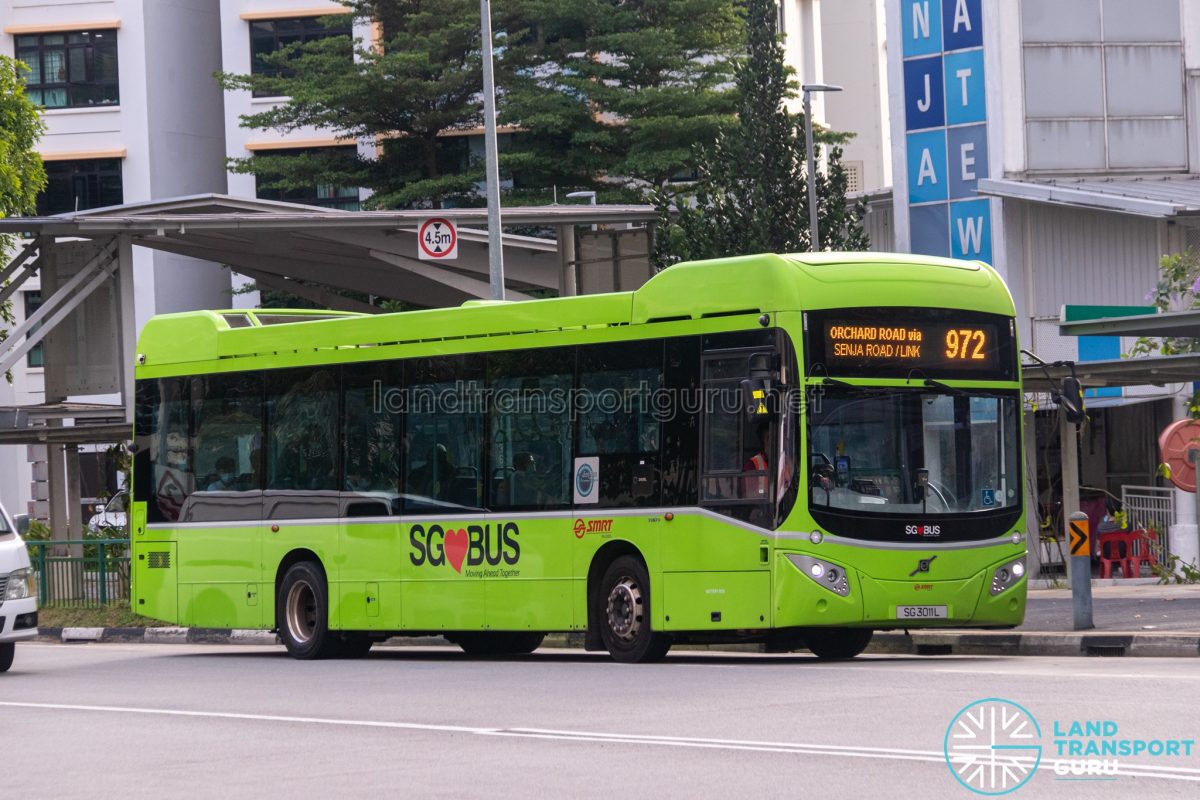 Bus 972 – SMRT Buses Volvo B5LH (SG3011L) | Land Transport Guru