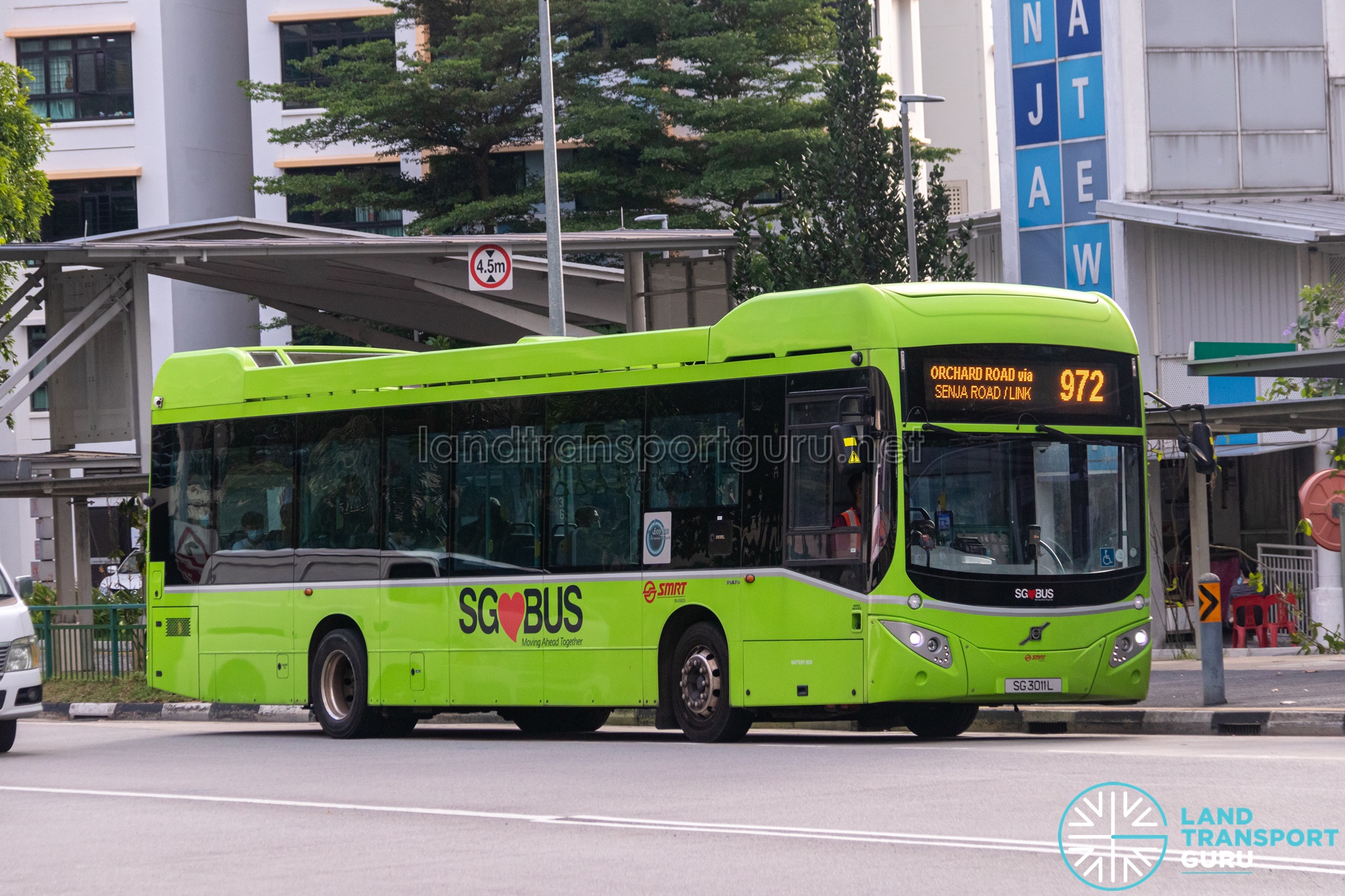 Bus 972 SMRT Buses Volvo B5LH SG3011L Land Transport Guru