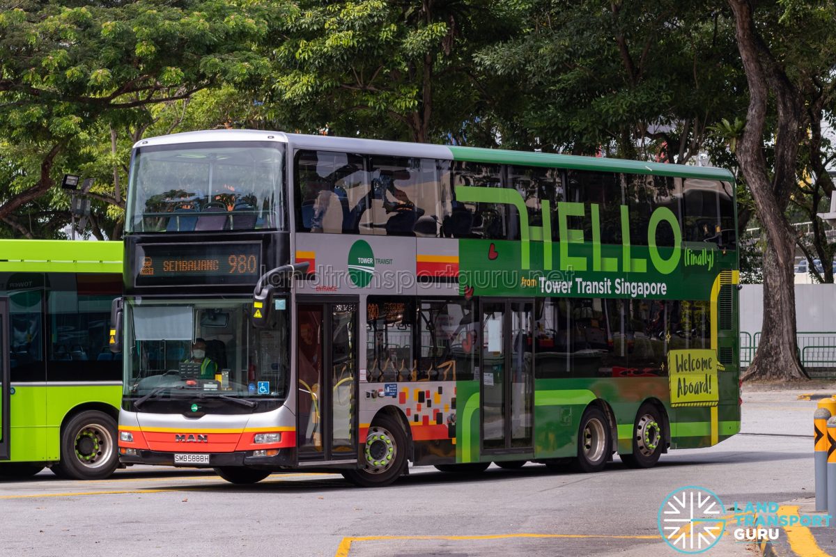 Bus 980 – Tower Transit MAN A95 (SMB5888H) | Land Transport Guru