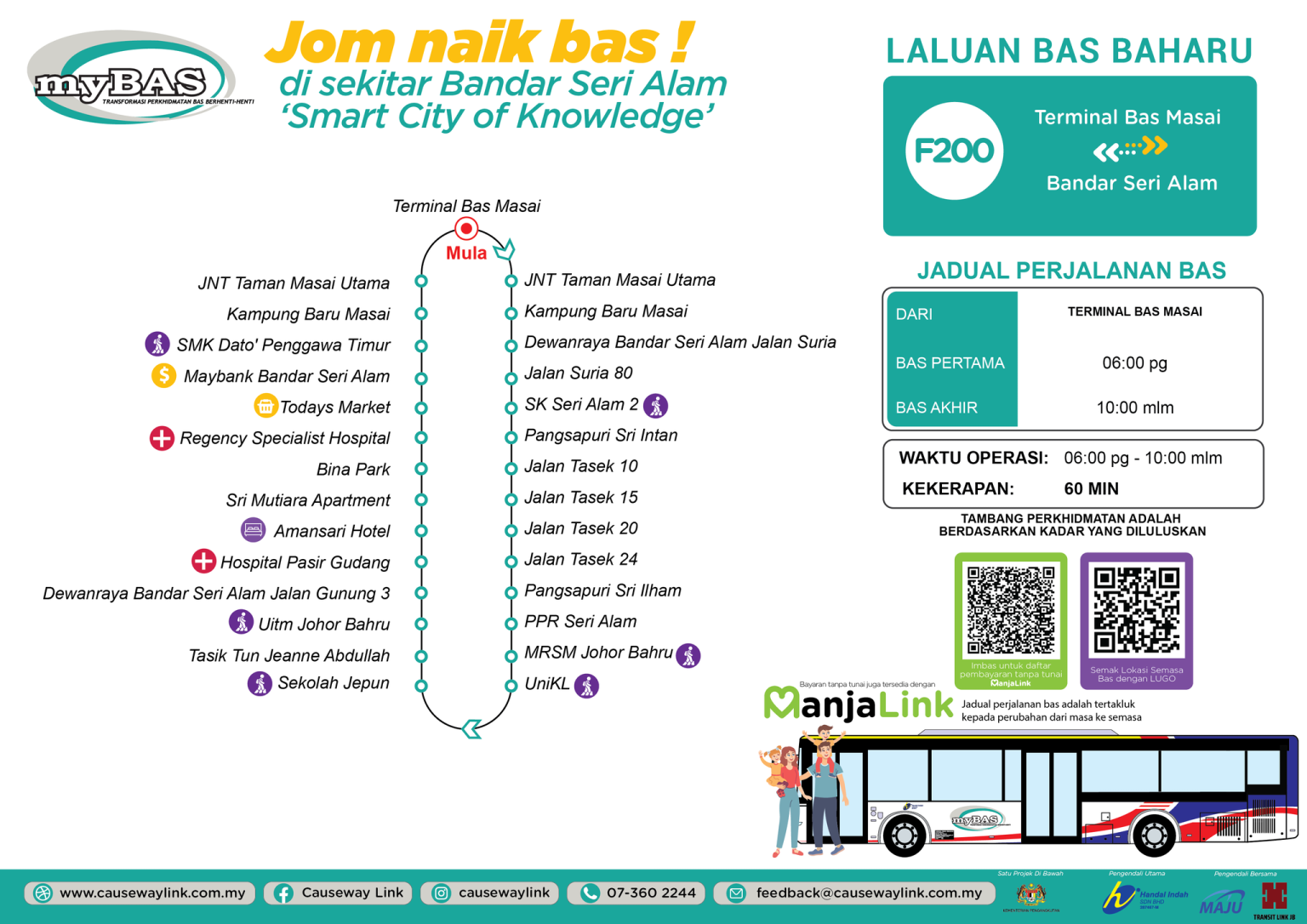 myBas Route F200 Poster (old; Jun 2022) | Land Transport Guru