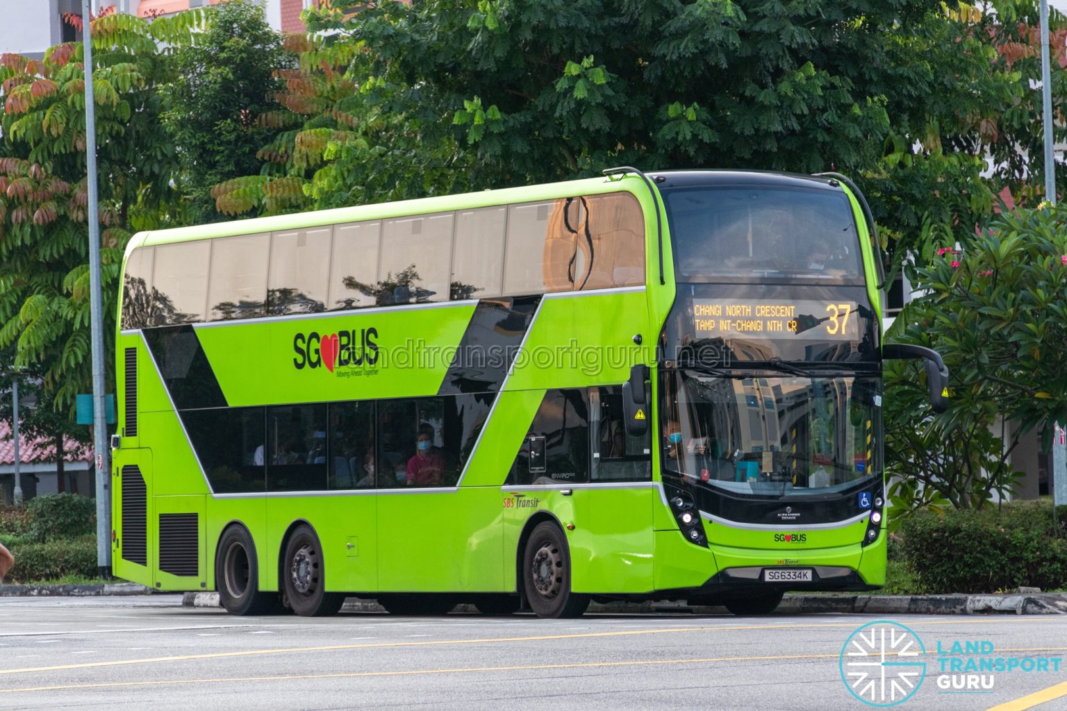 Bus 37 SBS Transit Alexander Dennis Enviro500 3 Door SG6334K Bus 37 SBS Transit Alexander Dennis Enviro500 3 Door SG6334K