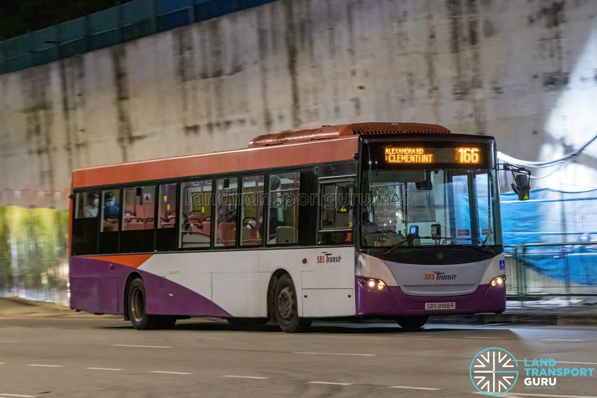 Bus 166 SBS Transit Scania K230UB Euro IV SBS8188R Land Transport