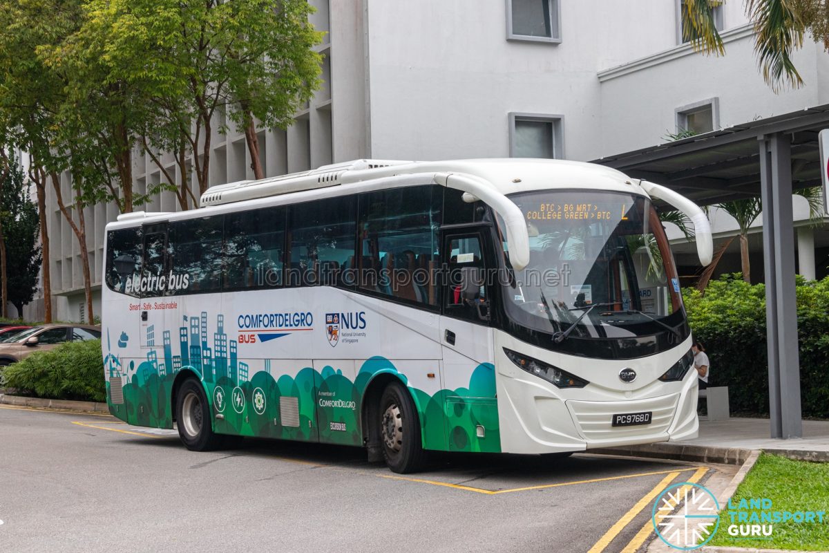 NUS ISB L – ComfortDelGro Bus BYD C8 (PC9768D) | Land Transport Guru