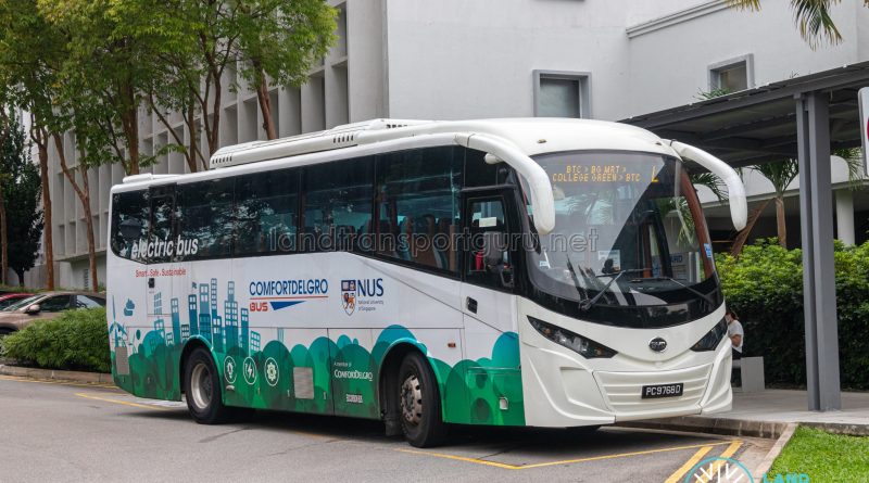 NUS Internal Shuttle Bus L | Land Transport Guru