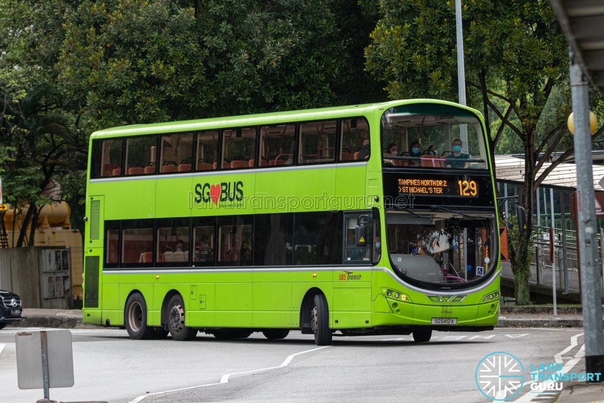 Bus 129 – SBS Transit Volvo B9TL Wright (SG5412A) | Land Transport Guru