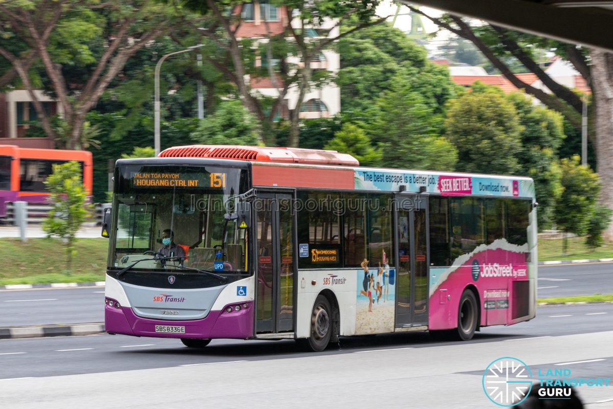 Bus 151 – SBS Transit Scania K230UB Euro IV (SBS8336E) | Land Transport ...