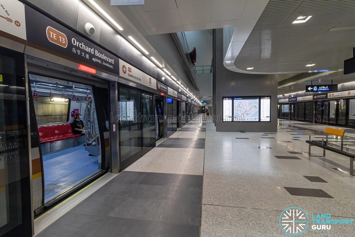 Orchard Boulevard MRT Station – Platform A | Land Transport Guru