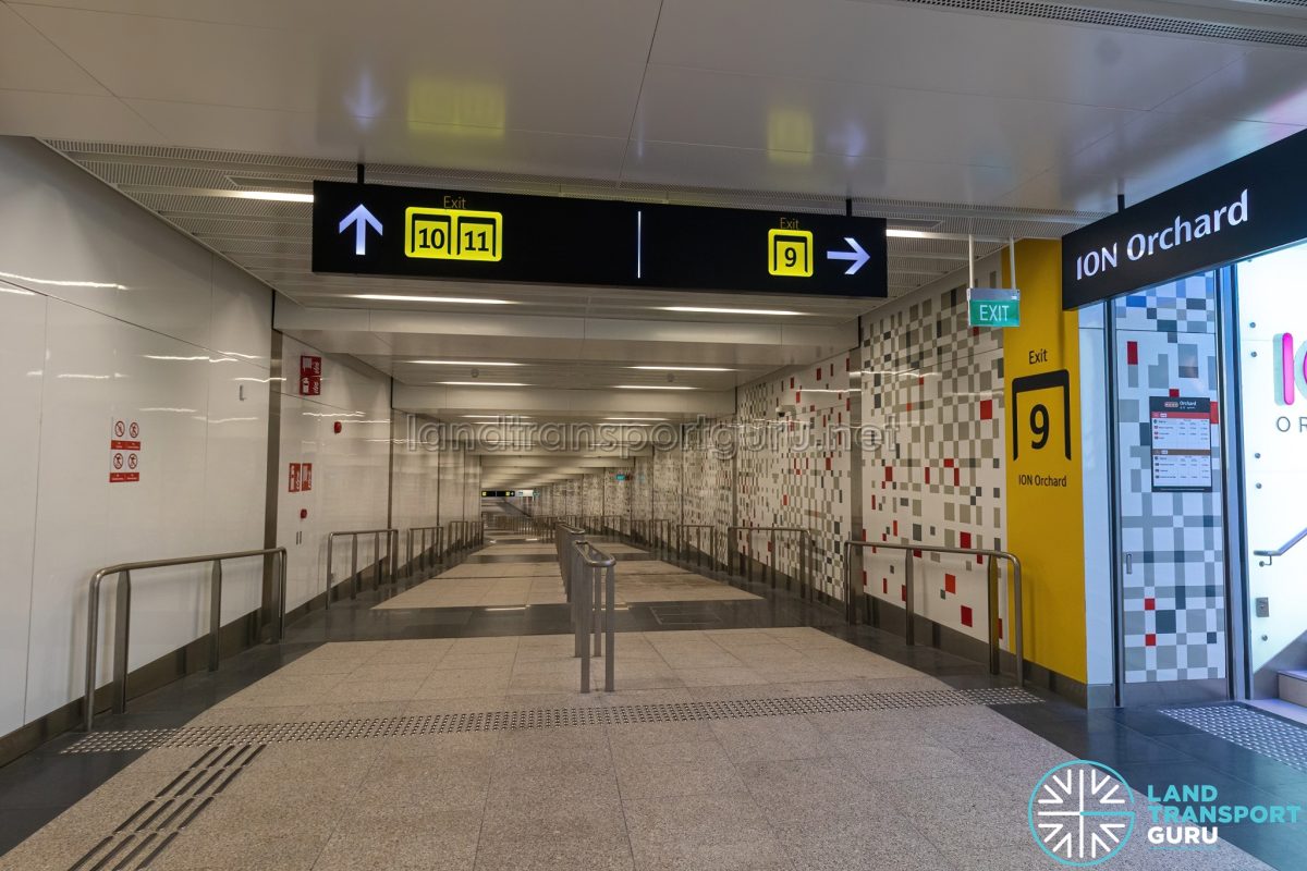 Orchard MRT Station – Underpass to Exit 9, 10 and 11 | Land Transport Guru