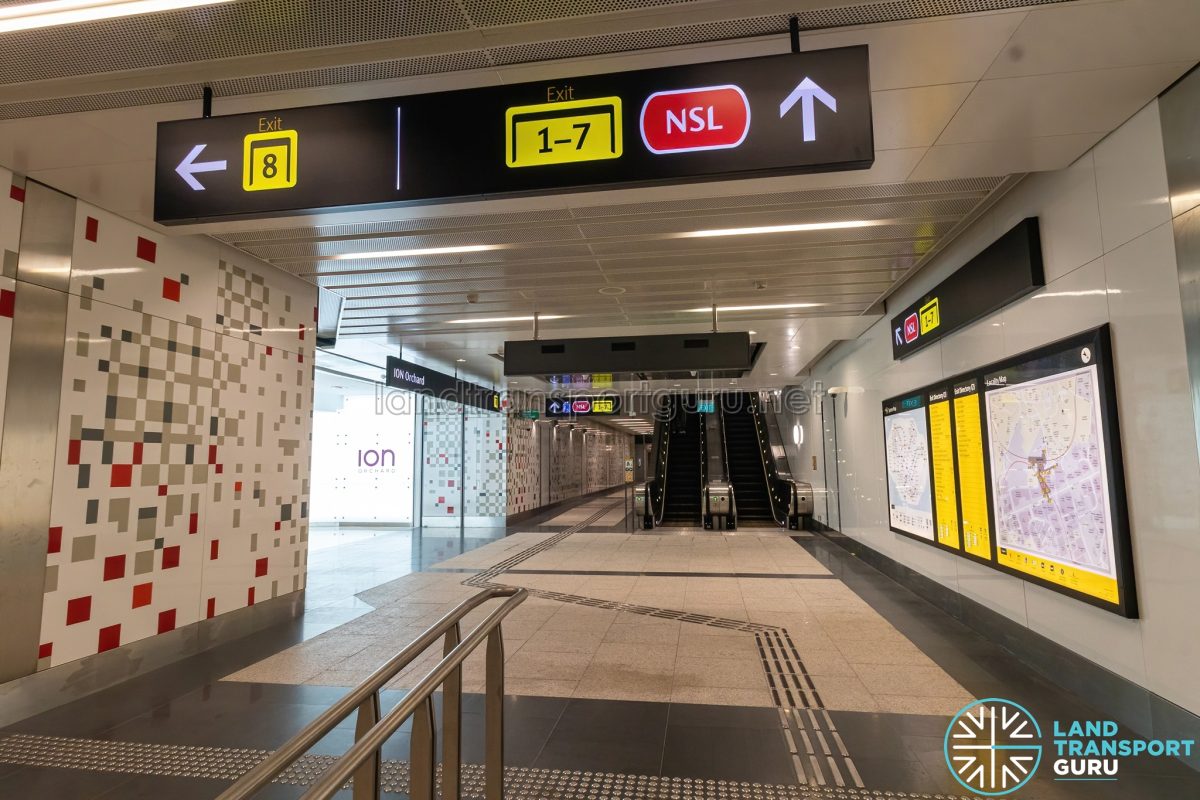 Orchard MRT Station – Exit 8 / Escalators & Lift to Exit 7 | Land ...