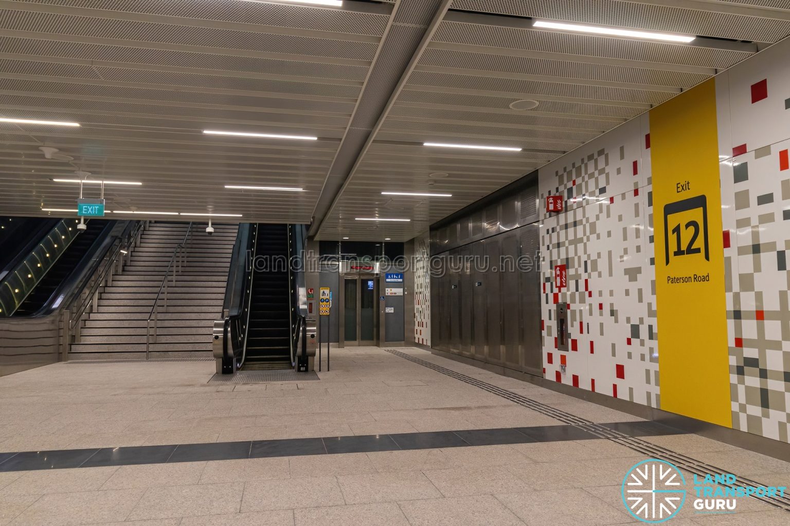 Orchard MRT Station – Escalators & Lift to Exit 12 | Land Transport Guru