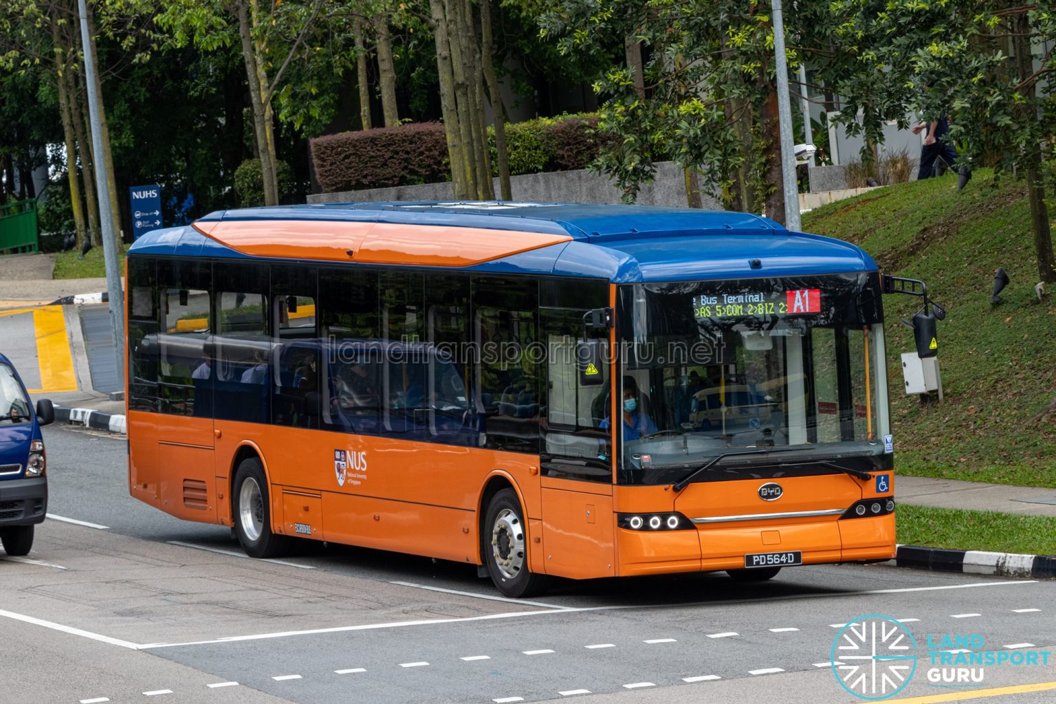 NUS ISB A1 – ComfortDelGro Bus BYD B12A03 (PD564D) | Land Transport Guru
