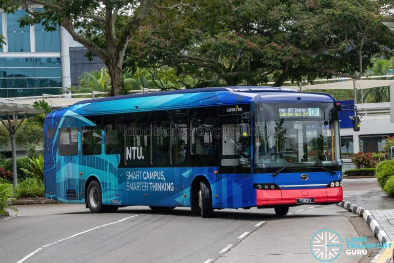 NTU Campus Rider – ComfortDelGro Bus BYD B12A03 (PD621Y) | Land ...