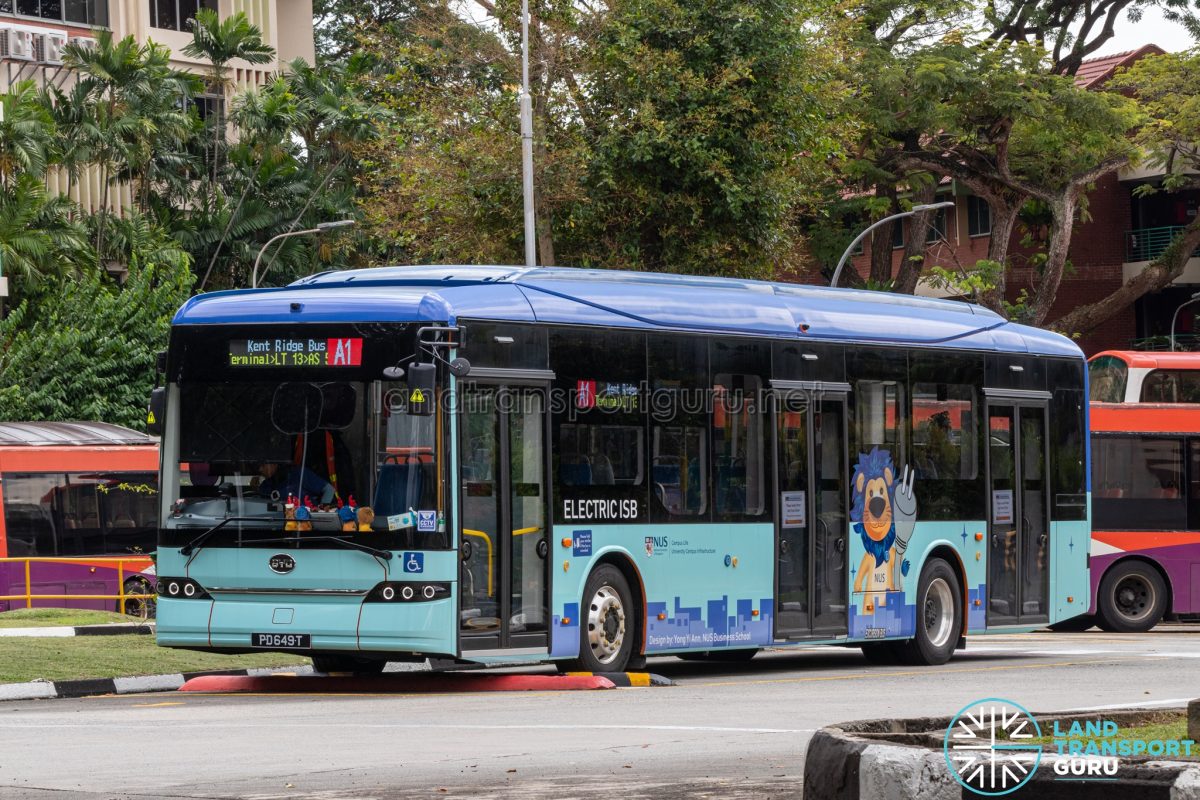 NUS ISB A1 – ComfortDelGro Bus BYD B12A03 (PD649T) | Land Transport Guru