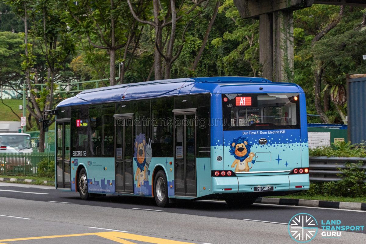 NUS ISB A1 – ComfortDelGro Bus BYD B12A03 (PD649T) – Rear nearside ...