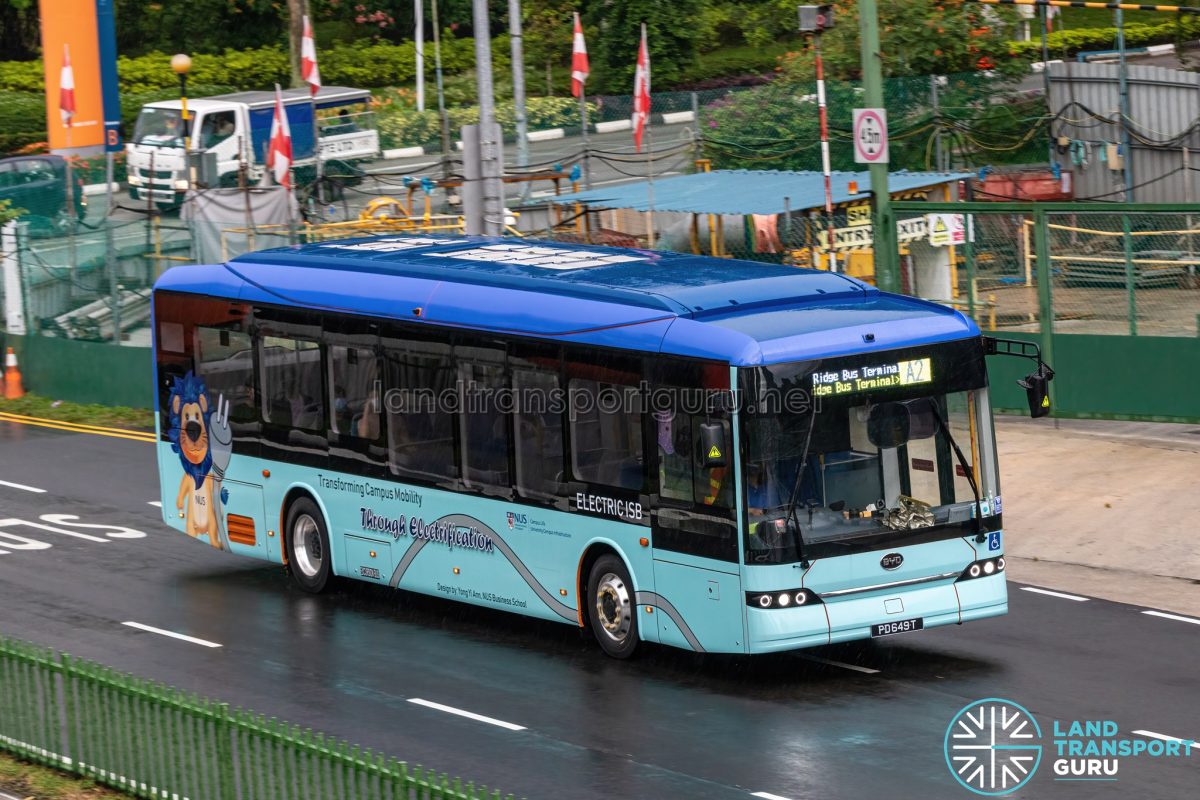 NUS ISB A2 – ComfortDelGro Bus BYD B12A03 (PD649T) | Land Transport Guru
