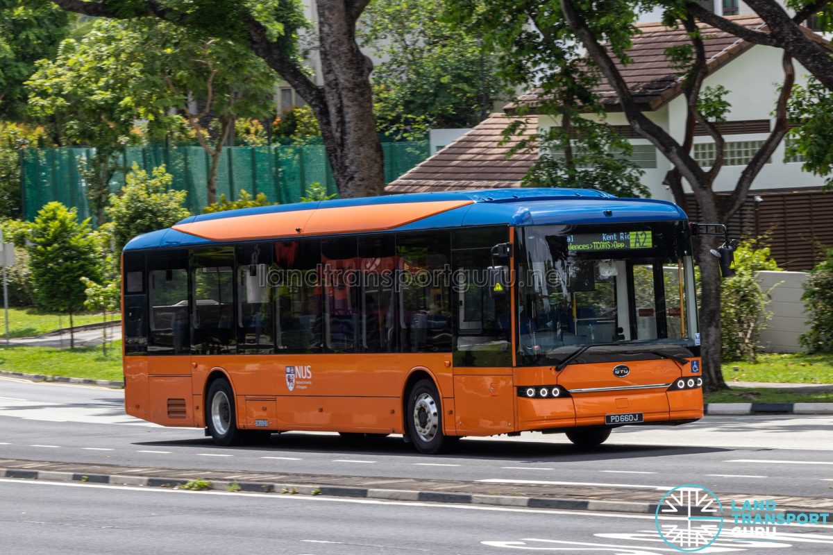 NUS ISB A2 – ComfortDelGro Bus BYD B12A03 (PD660J) | Land Transport Guru