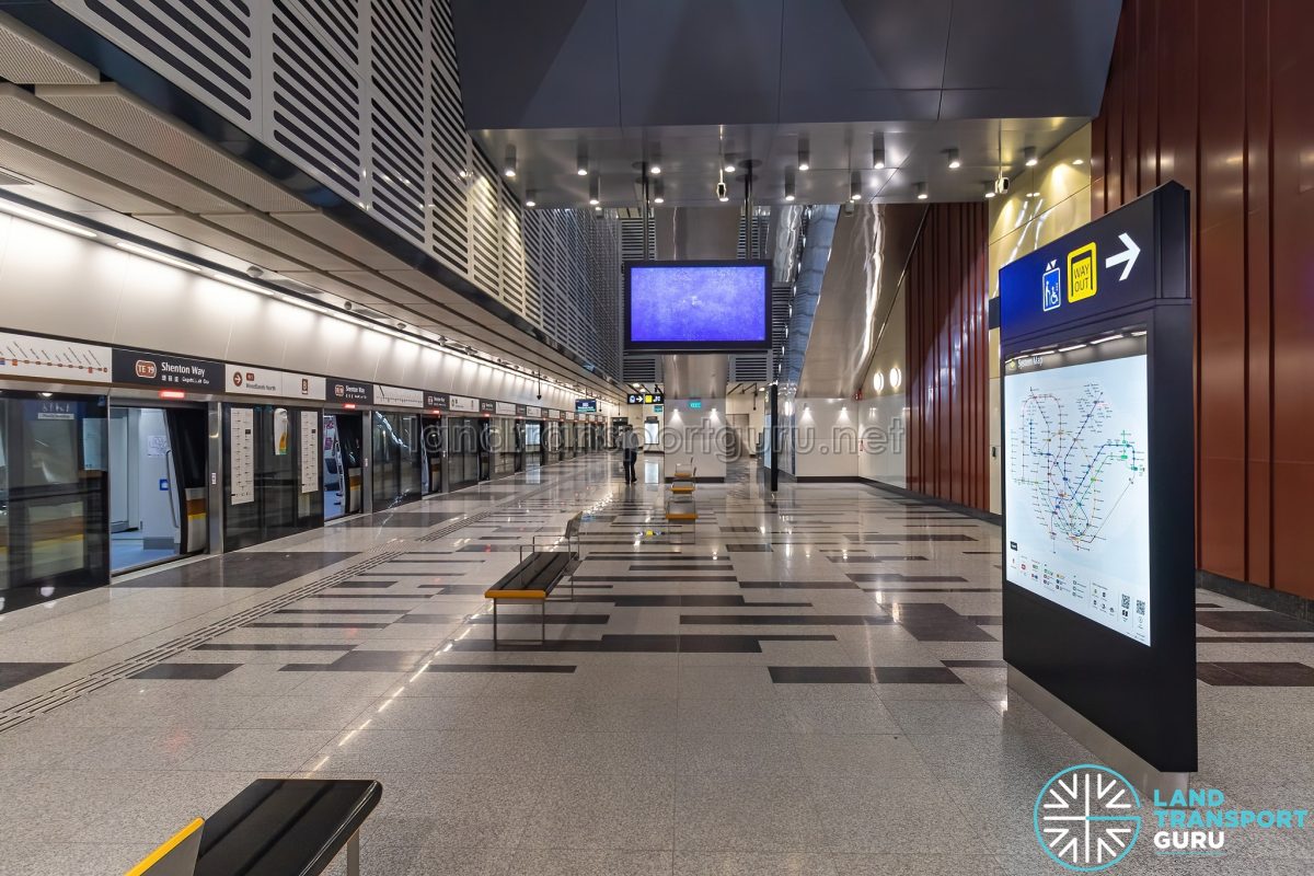 Shenton Way MRT Station – Platform B (Lower Platform) | Land Transport Guru