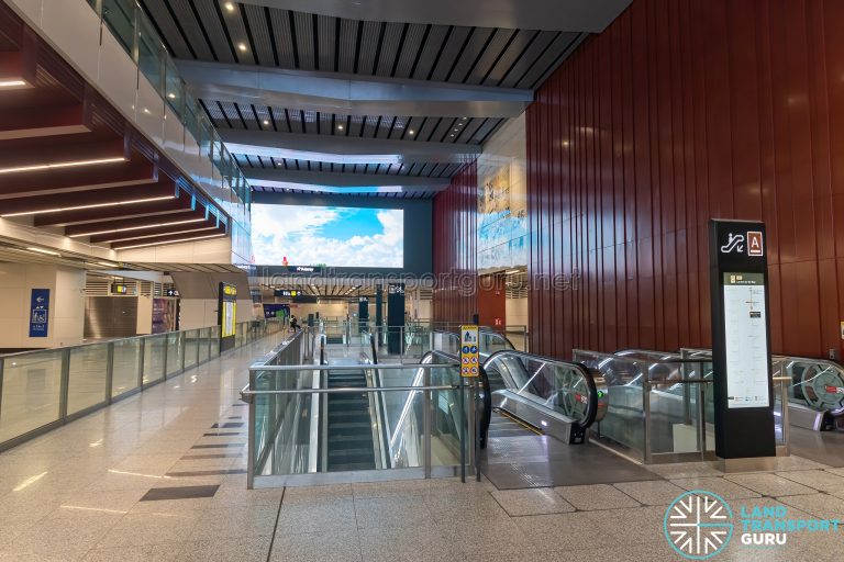 Shenton Way MRT Station – Ticket Concourse Escalators to Platforms ...