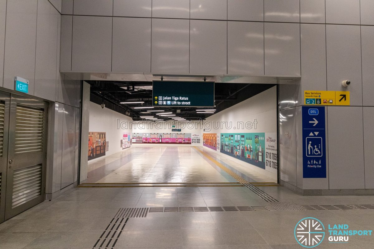 Upper Changi MRT Station – Underpass to Exit D | Land Transport Guru