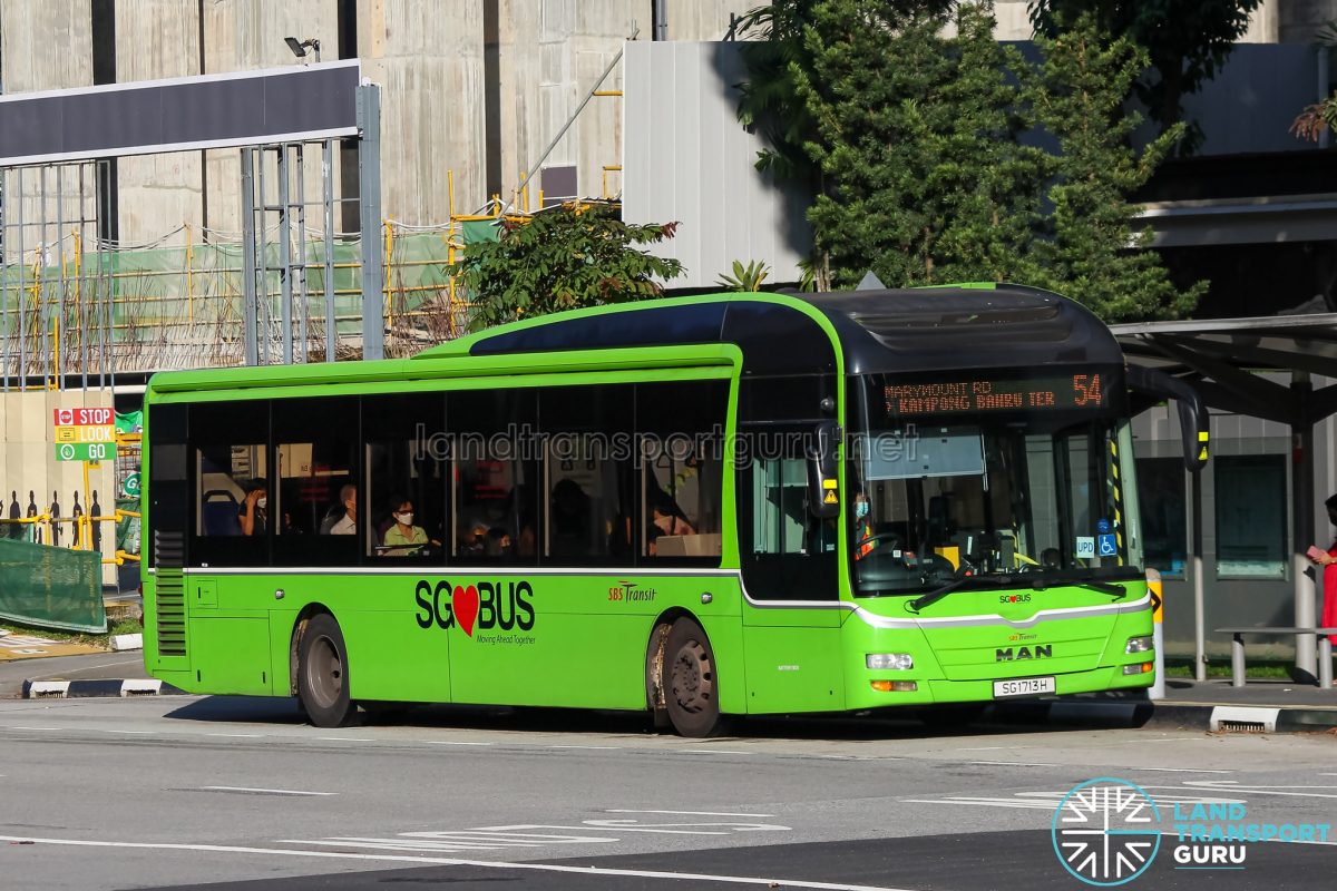 Bus 54 – SBS Transit MAN A22 (SG1713H) | Land Transport Guru