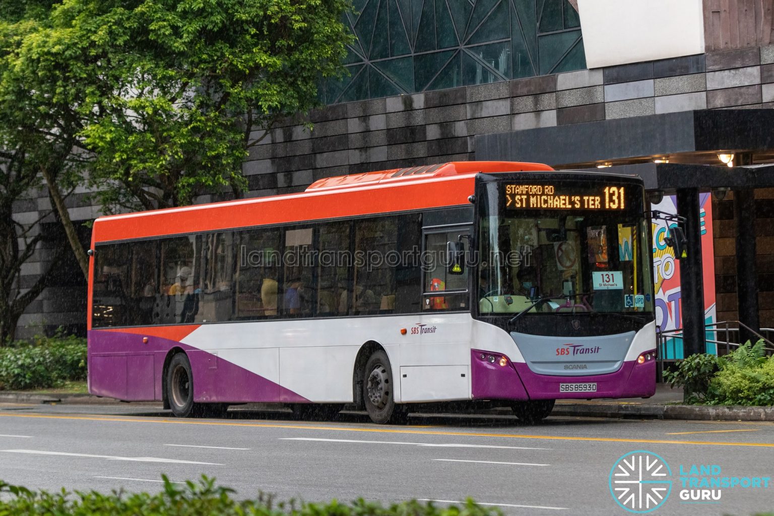 Bus 131 – SBS Transit Scania K230UB Euro V (SBS8593D) | Land Transport Guru