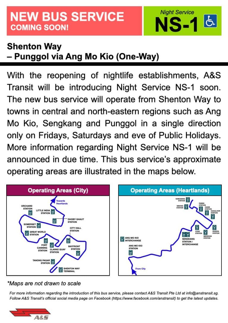 [Defunct] A&S Transit Night Bus Service NS-1 | Land Transport Guru