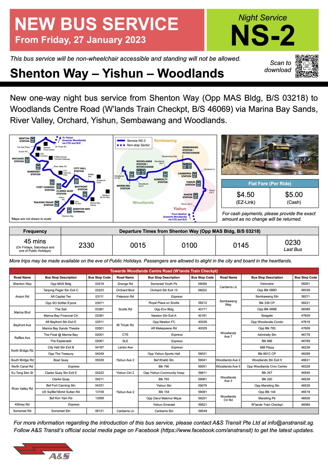 A&S Transit Night Bus Service NS-2 | Land Transport Guru