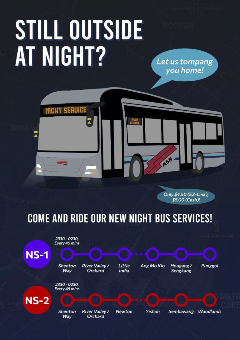 A&S Transit Night Services Promotional Poster | Land Transport Guru