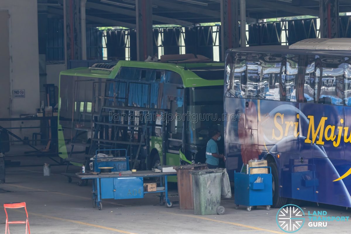 Scania Electric Bus for Singapore undergoing assembly at Gemilang ...