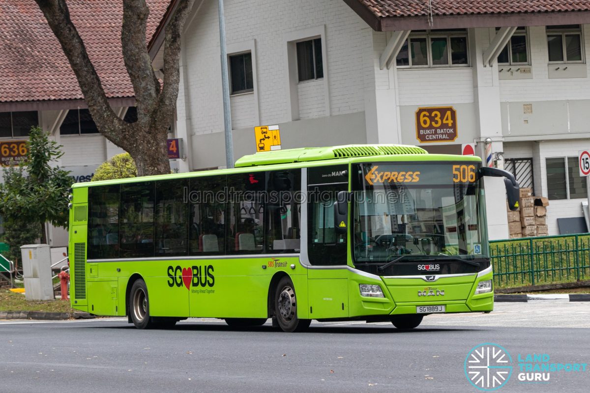 Express 506 – SBS Transit MAN A22 Euro 6 (SG1889J) | Land Transport Guru