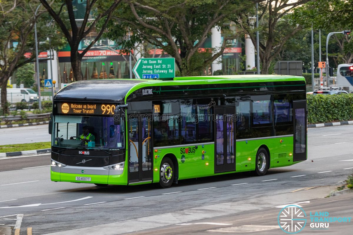 Bus 990 – Tower Transit Volvo BZL–SC Neustar City (SG4007T) | Land Transport Guru